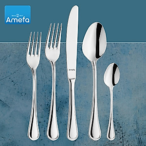 Amefa Haydn 20-piece 18/10 Stainless Steel Flatware Set, High Gloss Mirror Finish, Silverware Set Service for 4, Dishwasher Safe, Rust resistant Cutlery.