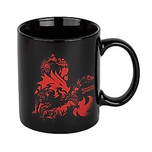 Konix Dungeons & Dragons Mug - Ceramic Mug - 320ml - Monsters - Black & Red