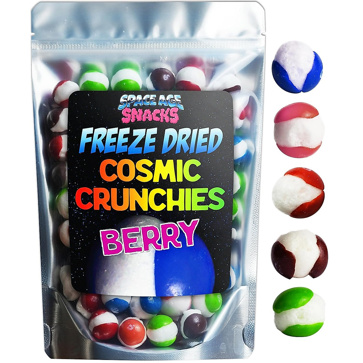 Premium Freeze Dried Berry Cosmic Crunchies - 8 Ounces of Berry Cosmic Crunchies Freeze Dried Candy - Space Age Snacks Freeze Dry Candy Freetles for All Ages