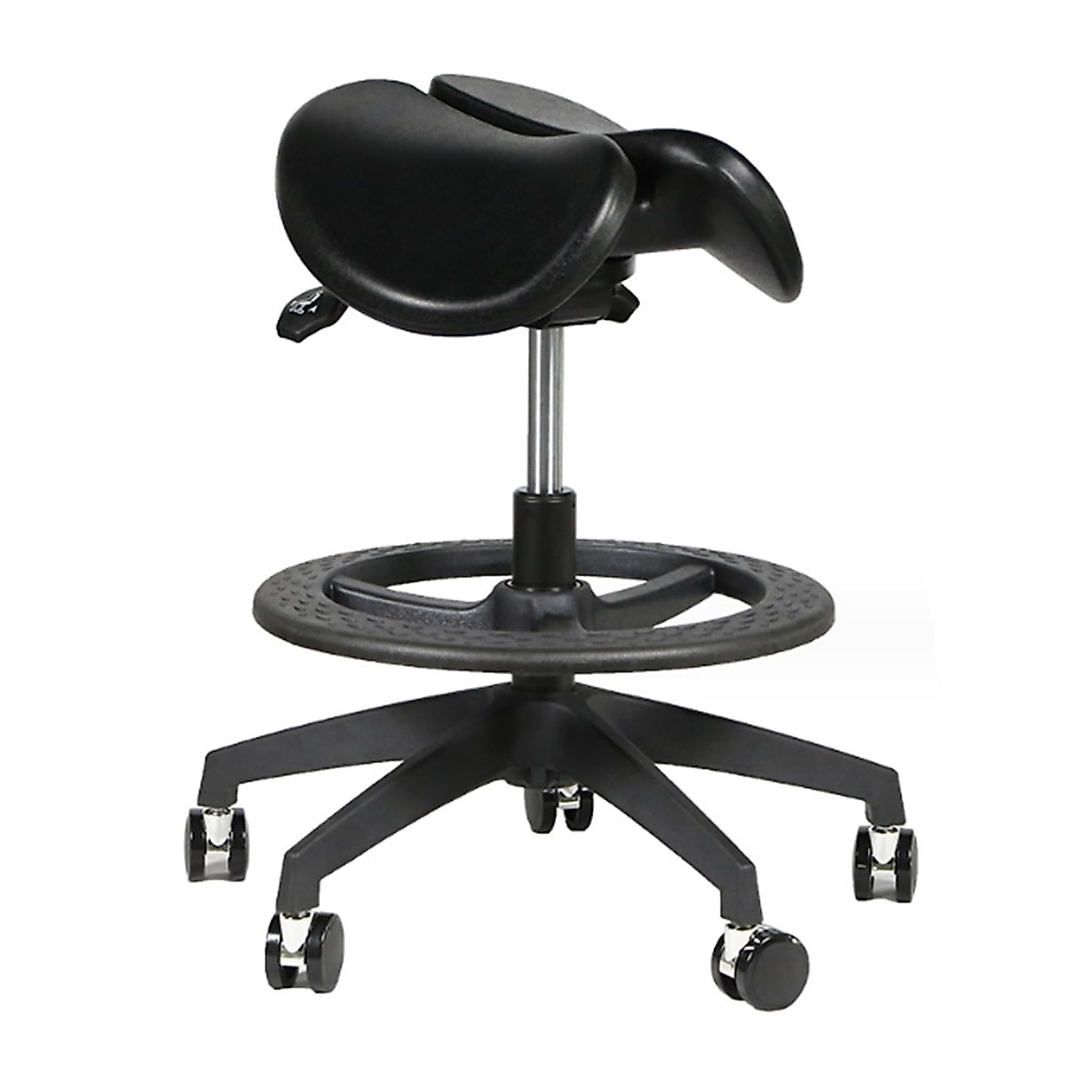 Saddle Stool Dentist Stool Dentist Chair Ergonomic Saddle Chair Adjustable Height for Drafting Lab Clinic Dentist Salon Massage Office,B,L