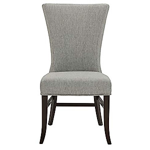 Amazon Brand – Stone & Beam Reinhart Classic Upholstered Dining Chair, 20.5"W, Set of 2, Light Gray