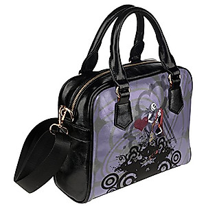 Fashion Women Crossbody Bag Shoulder Handbags Jack and Sally The Nightmare Before Christamas Print.