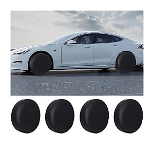 BESULEN Tire Covers 4 Pack, Oxford Wheel Covers for RV Truck SUV Trailer Camper, Waterproof Anti-UV Sun Tire Protectors, Universal Fit 21-23 Inch Tire Diameter, Travel Spare Wheel Covers