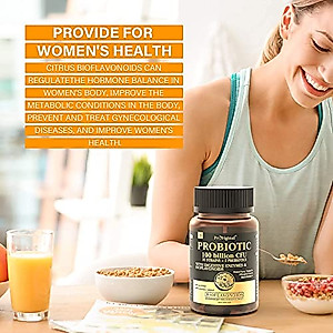 Probiotics with Prebiotics for Men and Women - 35 Strains Organic Probiotic 100 Billion CFU for Gut & Digestive Health, Vegan Acidophilus Probiotic Supplement, Non-GMO Raw Probiotic 60 Capsules