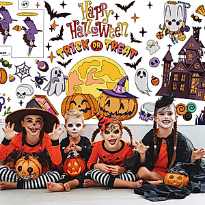 Miucat Halloween Coloring Tablecloth, 79 * 35inch Halloween Crafts for Kids DIY Coloring Tablecovers Halloween Activities for Halloween Games Party Favors Supplies