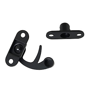 DGBRSM 2pcs Antique Hook Hasp Latch Black Padlock Hasp Hook Lock for Jewelry Box Cabinet Toolbox Suitcase