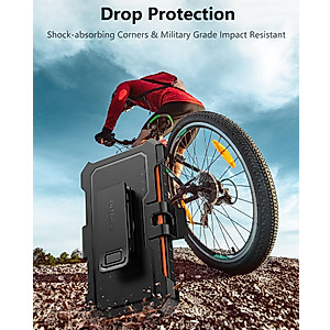 FNTCASE for Samsung Galaxy S23 Case : with Belt-Clip Holster & Kickstand Heavy Duty Rugged Shockproof Protective Phone Shell | Military Grade Protection Durable Cover for Galaxy S23 - Orange