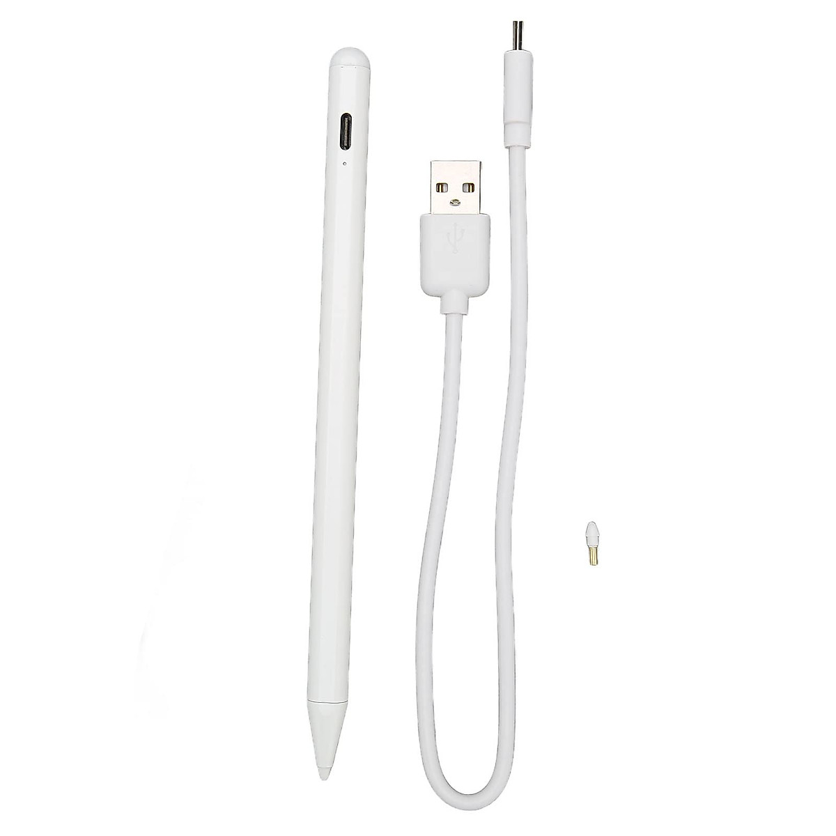 Touch Screen Pen, Tablet Stylus Magnetism High Accuracy Glossy Writing for Drawing for Student (White)