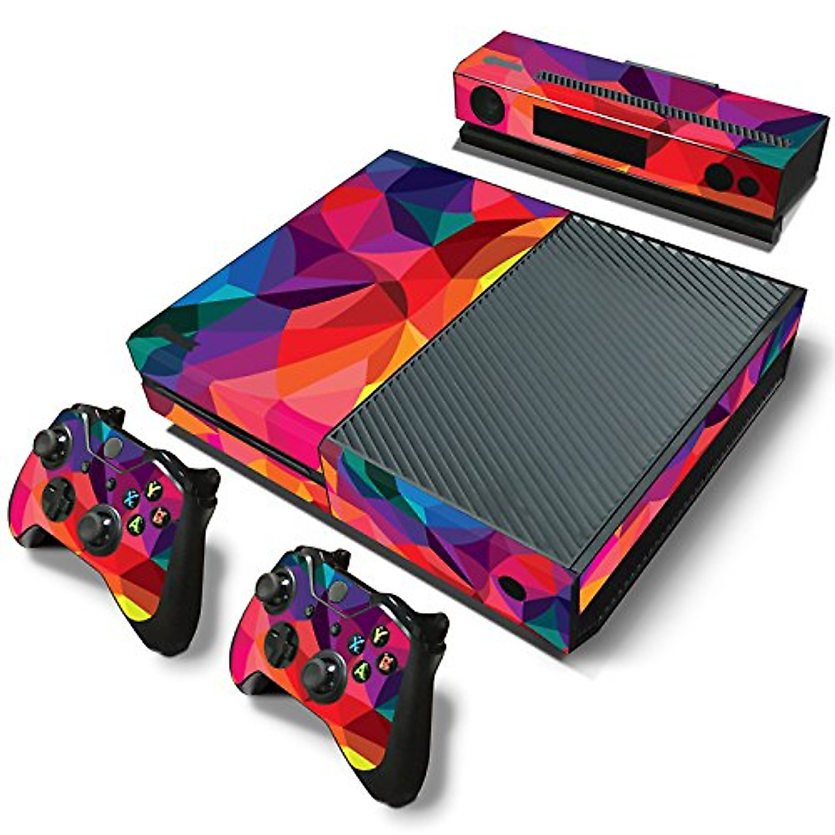 Gam3Gear Pattern Series Decals Skin Vinyl Sticker for Xbox ONE Console & Controller (NOT Xbox One Elite / Xbox One S / Xbox One X) - Kaleidoscope v2