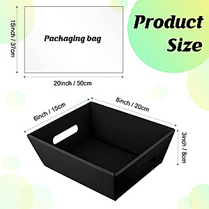 106 Pcs Empty Gift Basket Set 30 Cardboard Gift Basket 8 x 6 x 3 Inch Empty Baskets for Gifts with Handles, 40 Bags, and 36 Multicolor Bows for Party Home Wedding Birthday Food Serving Storage (Black)