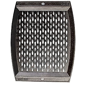 Lodge L15RCGT 15"x12" Cast Iron Grill Topper, Black