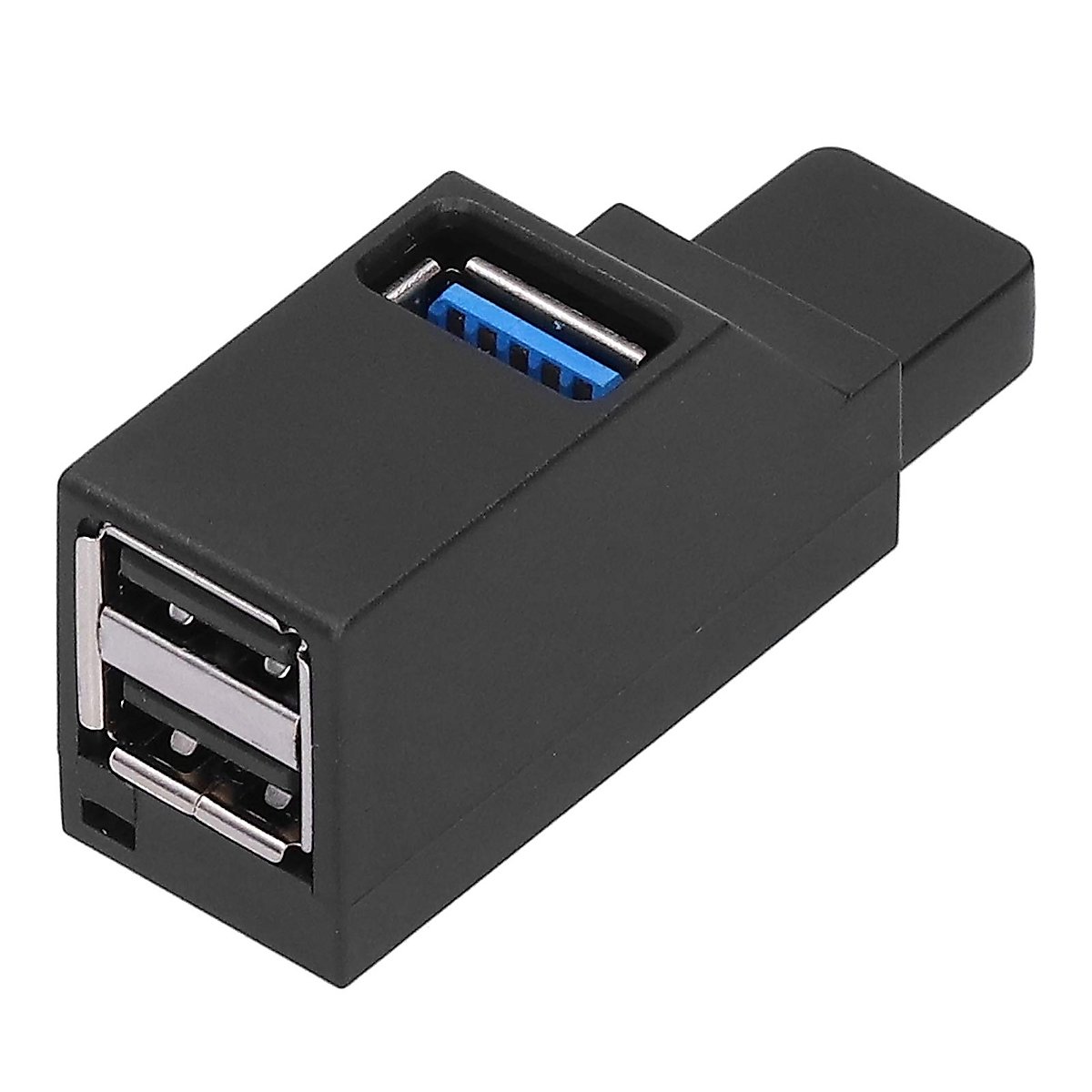 Portable USB Hub, Portable USB Hub High Speed 3 Port Portable Data Hub with Lanyard USB2.0 USB3.0 Interface Computer Supplies for Laptops, PC