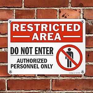 SmartSign "Restricted Area - Do Not Enter, Authorized Personnel Only" Sign | 10" x 14" Plastic