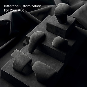 Alfanxi Gear Shift Knob Cover Alcantara Material Trim Compatible with A6 A6L A7 A4L A5 Q5L Q7 Q3 A4 Q5 S6 S7 A3 S3 Q2L (Type F)