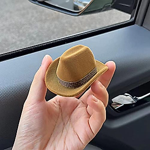 muchly Creative Cowboy Hat Jewelry Box | Premium Fashion Velvet Ring Box | Western Cowboy Hat Jewelry Box | Vintage ring box for wedding ceremony, Engagement(Brown)