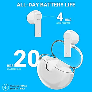 Wireless Earbuds for Galaxy S23 S22 Ultra 5G, Noise Cancelling Touch Control True TWS Headphones Bluetooth 5.3 HiFi Stereo Earphone with Mic Sweatproof Sport for iPhone 14 13 Pro Samsung S21 Z Fold4 3