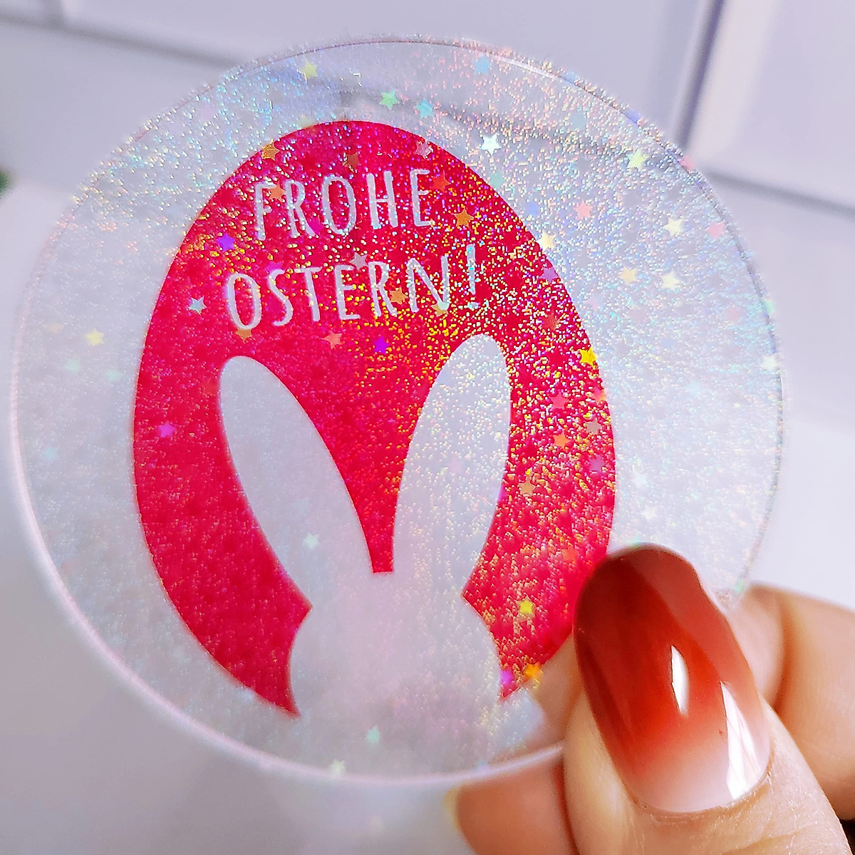 Bleidruck 25 Sheets Sand Stars Holographic Sticker Paper A4 Size Glitter Clear Holographic Overlay Laminating Film Self Adhesive Vinyl Sheets