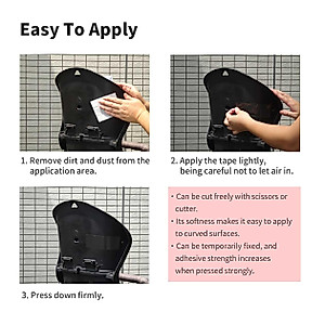 Reflective Tape for Baby Stroller Black, 14cm 6pcs (4pcs 5.5 x 1.9in, 2pcs 5.5 x 0.7in), Retroreflective Tape to Make Your Stroller More Visible at Night. Also Suitable for Bicycles, Motorbikes etc.