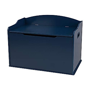 KidKraft Austin Wooden Toy Box/Bench with Safety Hinged Lid - Blueberry, Gift for Ages 3+, Amazon Exclusive