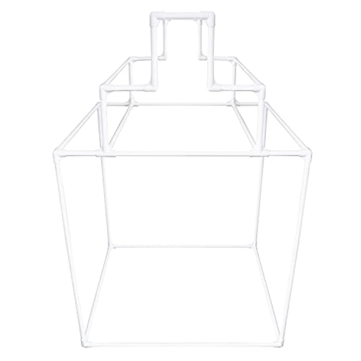 10 Bar Pyramid Towel Rack - Dry Wet Towels, Organize Fresh Towels, Poolside Towel Storage Organizer, 35.5" W x 35.5" L x 55" H, (White) Style 744125