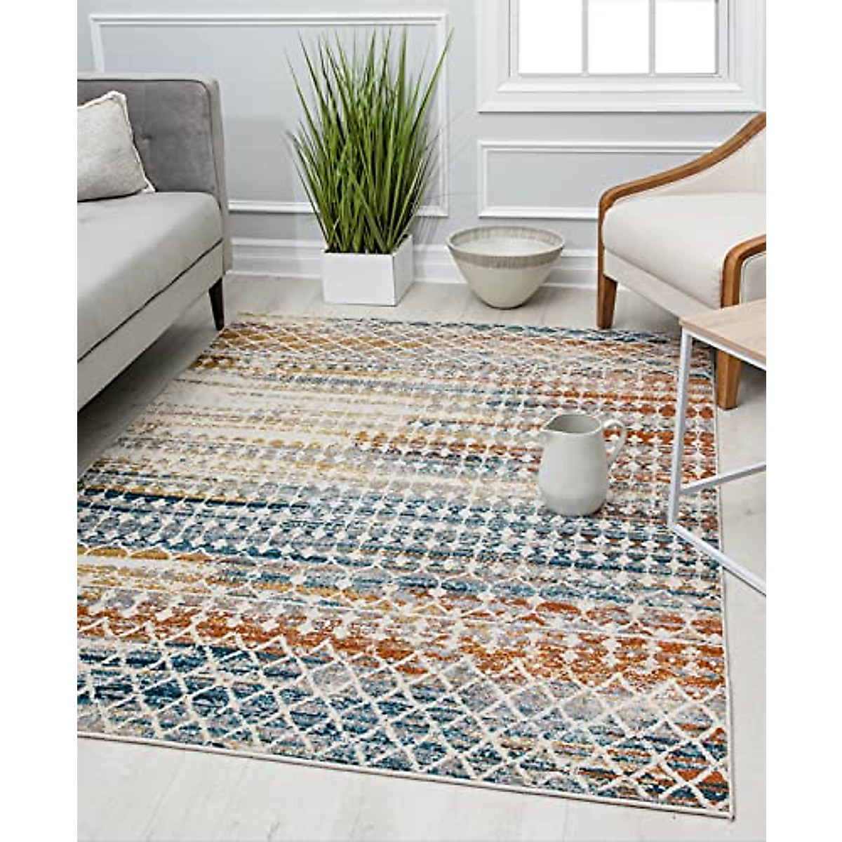 CosmoLiving Manhattan Collection Area Rug 8' x 10' Tribal Harvest