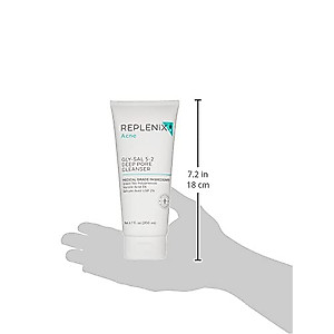 Replenix Gly-Sal 5-2 Deep Pore Facial Cleanser, Medical-Grade 5% Glycolic & 2% Salicylic Acid Oil-Free Face Wash for Acne-Prone Skin (6.7 fl. oz)
