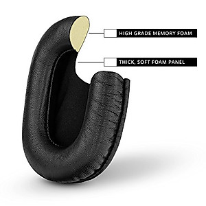BRAINWAVZ Sheepskin Leather Replacement Ear Pads for Sony MDR 7506, V6 &CD900ST with Premium Memory Foam Earpads & Suitable for Other On Ear Headphones