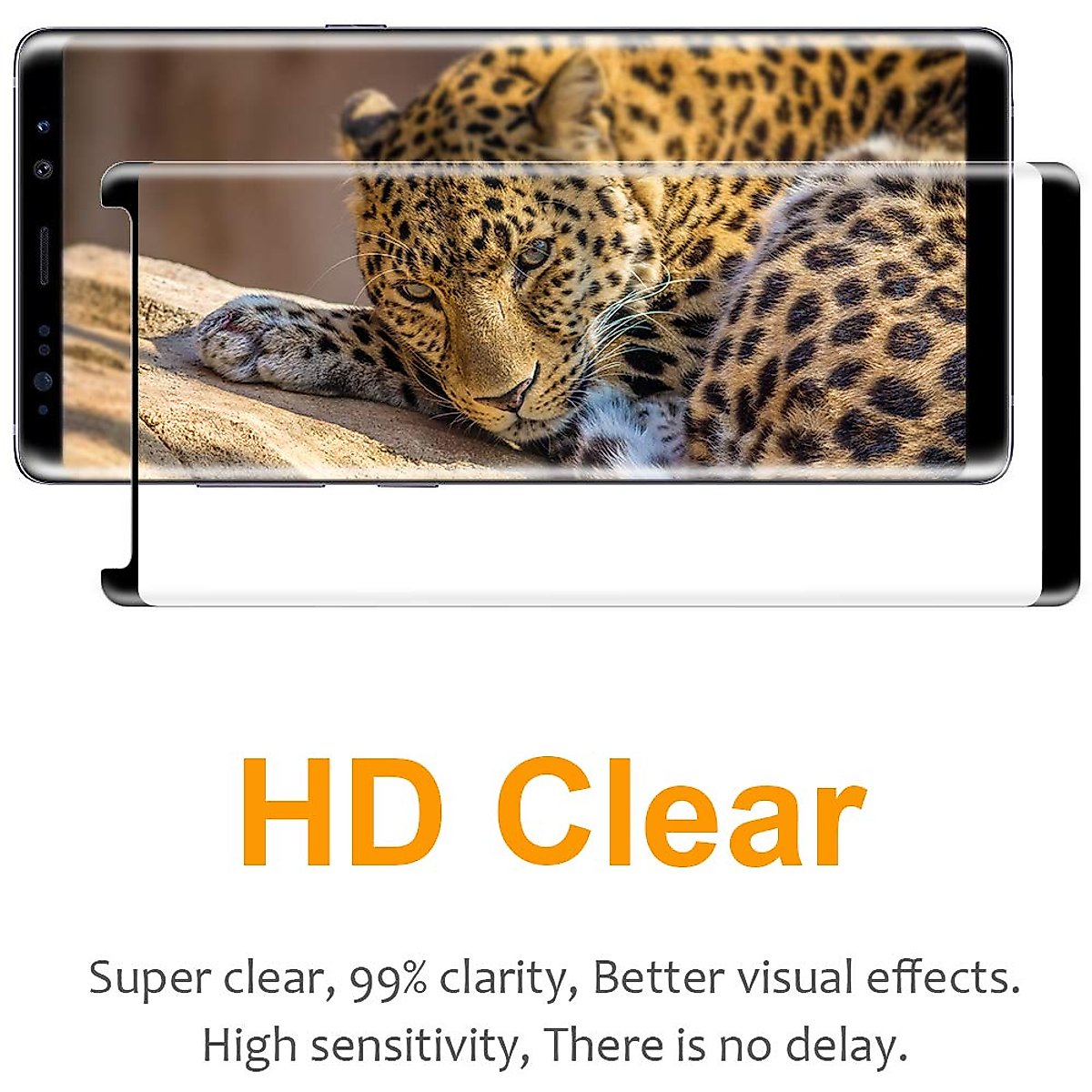 【2-PACK】Coolpow Designed for Samsung Galaxy Note 8 Screen Protector, Case Friendly, Anti-Bubble,3D Curved,Full Screen Coverage,9H Hardness,HD Clear, Samsung Note 8 Screen Protector Tempered Glass Film