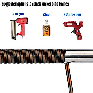 Lumpro 120 ft Wicker Repair kit, Two-Tone Gradient Brown with Stripes, Plastic Rattan Supplies, Flat Wicker Replacement Materials to Repair Patio Wicker Furniture Chair Sofa Table Chaise etc