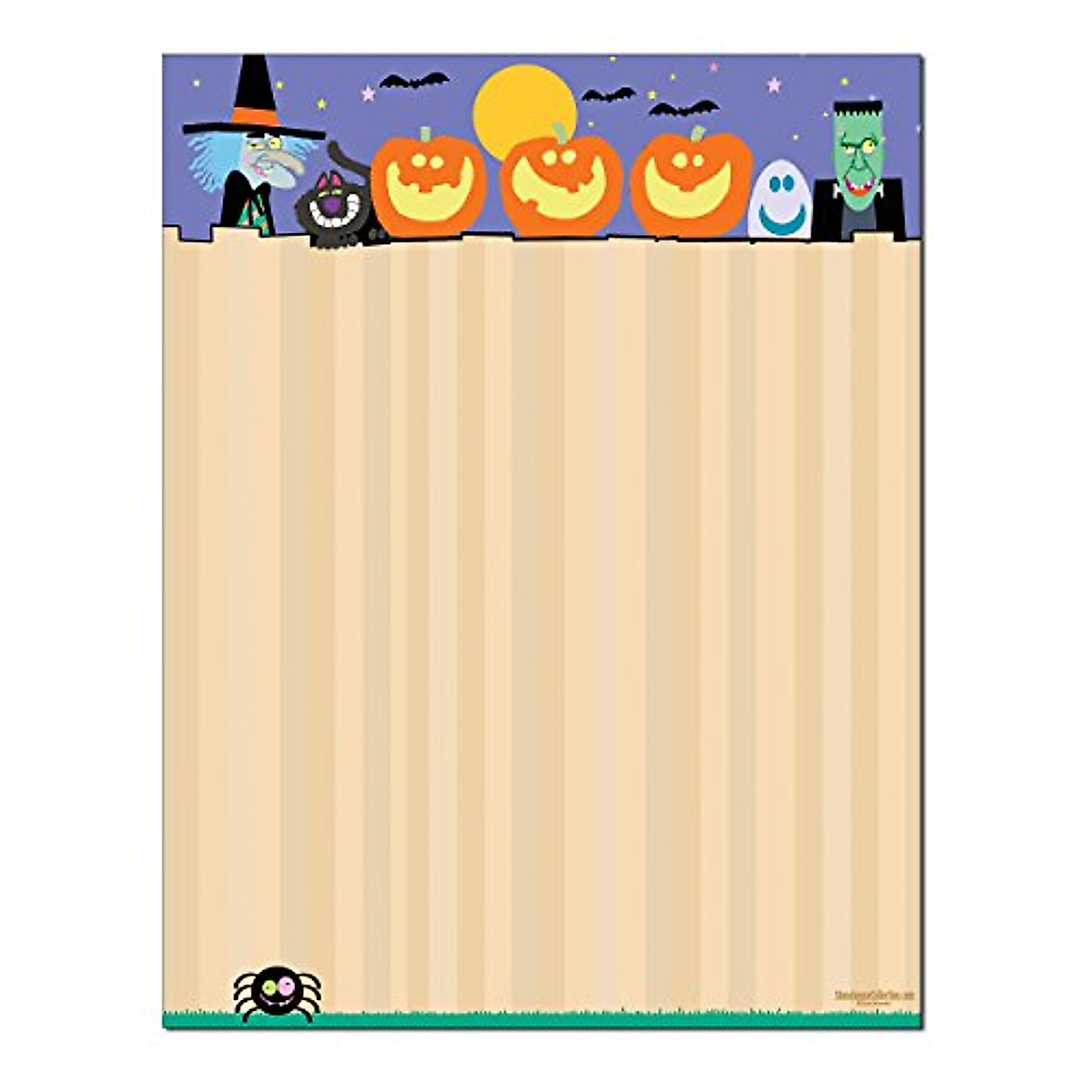 Halloween Stationery - 8.5 x 11 - 60 Letterhead Sheets - Halloween Printer Paper