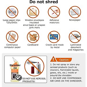 Bonsaii Paper Shredder, 8-Sheet Crosscut Shredder with 4.2 Gallon Bin Shred Credit Card/Mail/Staple/Clip, P-4 Security Level Document Shredder with Handle for Home Office (C261-C)