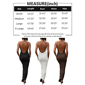 LILLUSORY Birthday Dress Sun Dresses for Women 2023 Summer Casual Sexy Dinner Backless Spaghetti Strap Bodycon Maxi Dresses Ladies Party Date Cami Long Dress Black