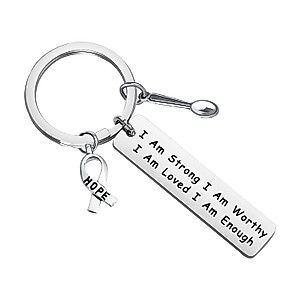 FUSTMW Spoon Theory Keychain Spoonie Gift Fibromyalgia Awareness Gifts