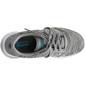 Skechers Women's Go Walk 5-True Sneaker, Grey/Light Blue, 7.5 M US