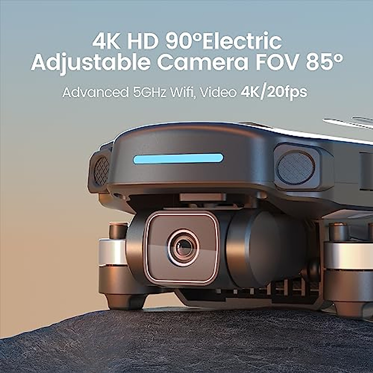 Holy Stone GPS Drone with 4K UHD Camera for Adults Beginner; HS360S 249g Foldable FPV RC Quadcopter with 10000 Feet Control Range, Brushless Motor, Follow Me, Smart Return Home, 5G Transmission