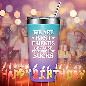 Fufendio Gifts for Women Friends - Best Friend Birthday Gifts for Women - Friendship Gifts, Valentines Day Gifts for Friend Female - Insulated Coffee Mug Tumbler Cup