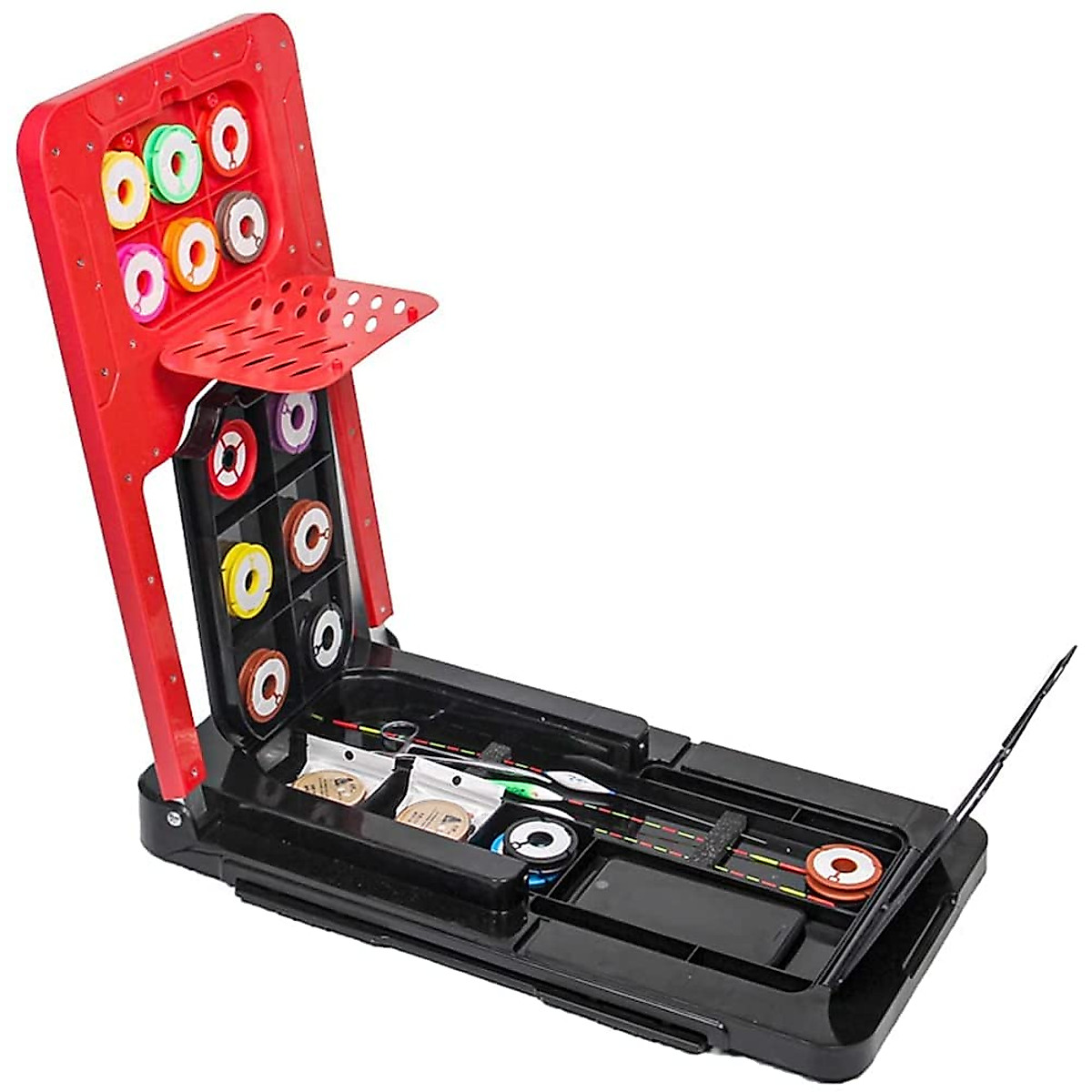 Fishing Box, Portable 36L Full Set of Ultra-Light and Multi-Functional Table Fishing Box with Hidden Backrest, Four-Leg Lift, for Outdoor Camping Competition