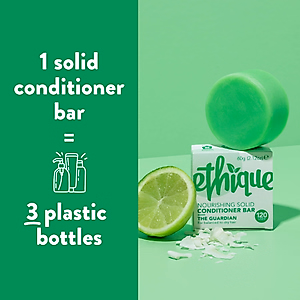 Ethique Nourishing Solid Conditioner Bar for Balanced to Dry & Damaged Hair - The Guardian - Vegan, Eco-Friendly, Plastic-Free, Cruelty-Free,2.12 oz (Pack of 1)