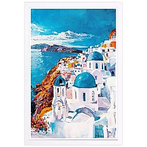 World and Countries Framed Wall Art Prints 'Beautiful Day in Greece'