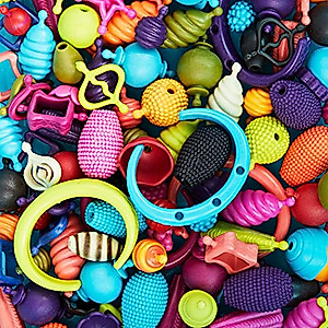 B. toys – Pop Arty! 150 Pcs- Jewlery Making Kit- Creative Pop Snap Bead Set for Kids –DIY Craft Jewelry Making Kit –Necklaces, Rings, Bracelets – 4 Years +
