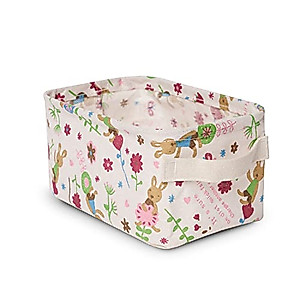 EZOWare 4 Pcs Small Foldable Storage Bins Baskets + 2 Pcs 24 Large Pockets Over The Door Hanging Organizer for Bathroom Toys Nursery Kids Toddlers Home