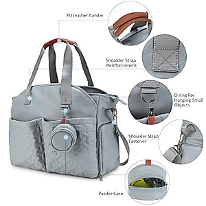 Breast Pump Bag - Baby Diaper Tote Bag with Laptop Sleeve and Insulation Pocket, Fit Most Breast Pumps Like Medela, Spectra S1,S2 (Blue)