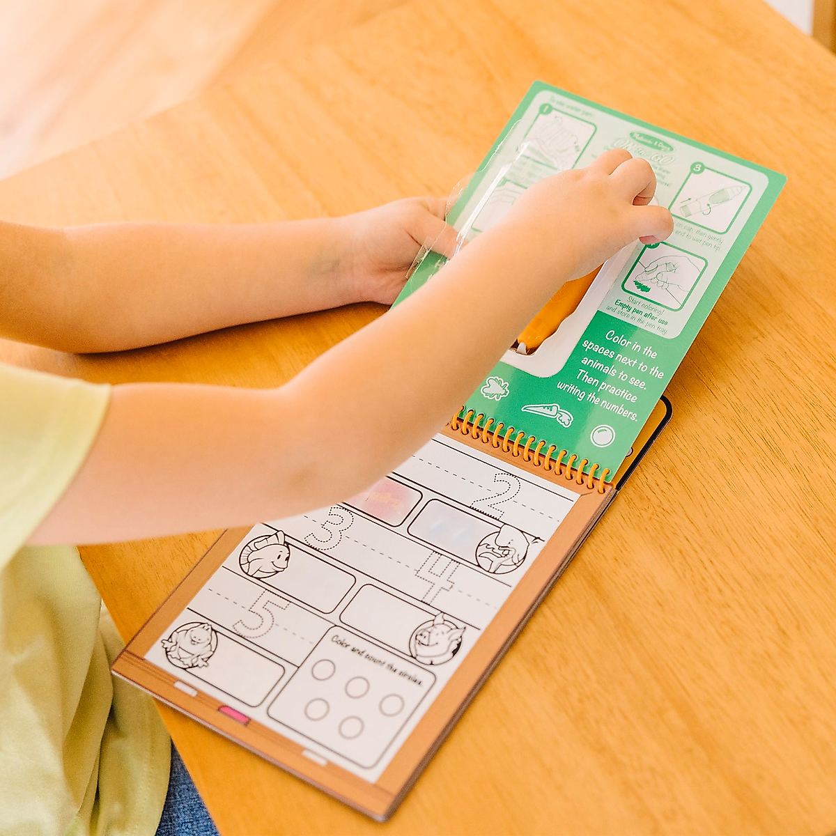 Melissa & Doug On the Go Water Wow! Reusable Water-Reveal Activity Pad - Numbers - FSC Certified