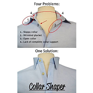 SIZE SELECTED: 16 Off-White | THE ORIGINAL Collar Support System | Collar Stays | NOT MADE of cheap, useless plastic like Copycat products.