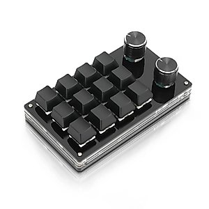 SHYEKYO 12 Keys Programmable Keyboard,Multifunctional USB Mechanical Gaming Keyboard,One-Hand Macro Mechanical Keyboard with Memory Function,for Editing,Gaming,Industry,Office,Speculate in Stocks