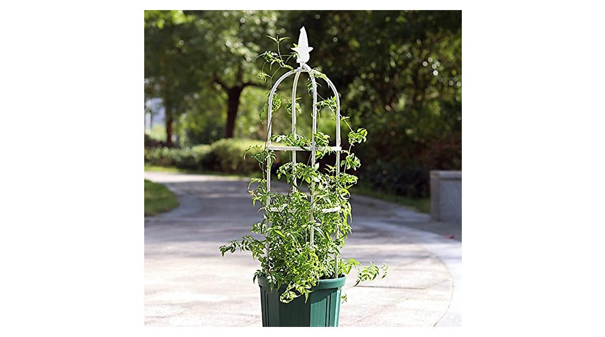 Kamansy 6FT Garden Trellis for Climbing Plants | Rust-Resistant Iron