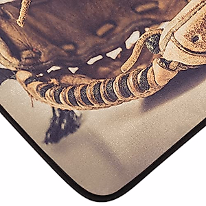 Area Rug Vintage Baseball Glove Floor Mat, Absorbent Entryway Doormats Non-Slip Washable Carpet, Indoor Throw Rug for Living Room Bathroom Home Nursery Decor 50x80in