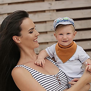 Baby Bandana Drool Bibs -8 Pack Baby Drool Bibs 100% Cotton for Unisex Boys Girls,8 Colors Baby Bibs Set Super Absorbent Organic Cotton Bibs for Teething and Drooling