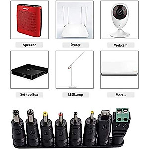3V ~ 24V 2.5A 60W Power Supply with Volt Diaplay Adjustable DC 3V 5V 6V 9V 12V 15V 16V 18V 19V 20V 24V Variable Universal AC/DC Adapter 100V-240V AC to DC Converter with 8 Selectable Adapter Tips