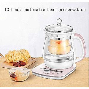Electric Kettle, Multi-Function Teapot,Kettle, Temperature Control Kettle, Health Kettle, Automatic Thickened Glass Teapot Stainless Steel Heating Base Kettle (Color : B, Size : A)